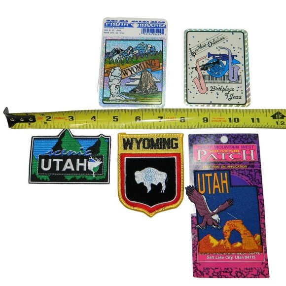 Accents | Utah Wyoming Patches Wyoming New Orleans Jazz Stickers Rv ...